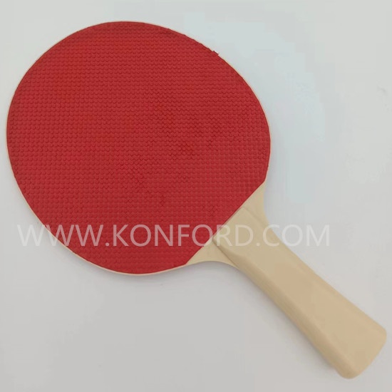 Outdoor plastic table tennis bat with soft rubber